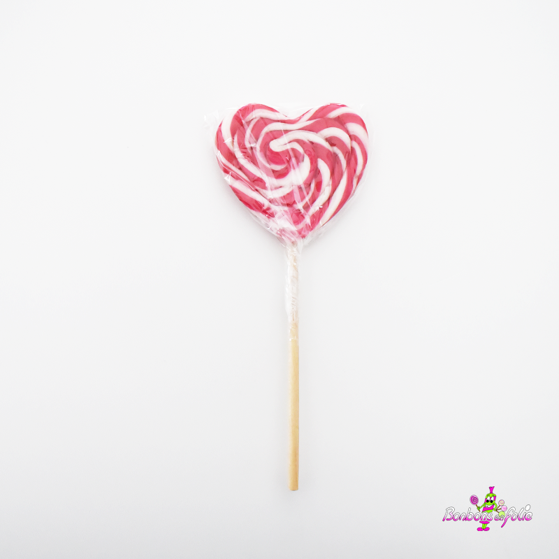 Sucette coeur sucre cuit 60gr 1pièce